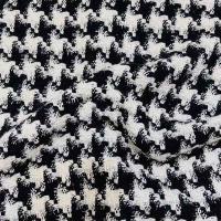 China Polyester Shiner Knitting Houndstooth Suit Tweed Wool Fabric Stock for sale