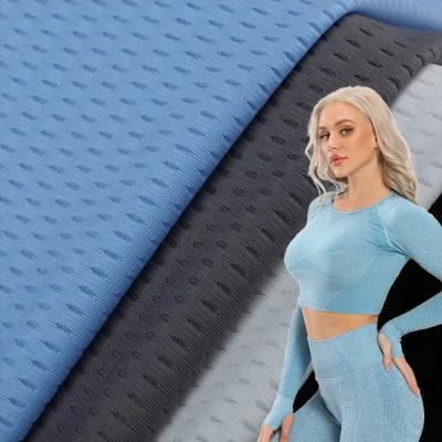 China Mesh Yoga 80% Nylon 20% Spandex Stretch Knitted Fabric Texture for sale