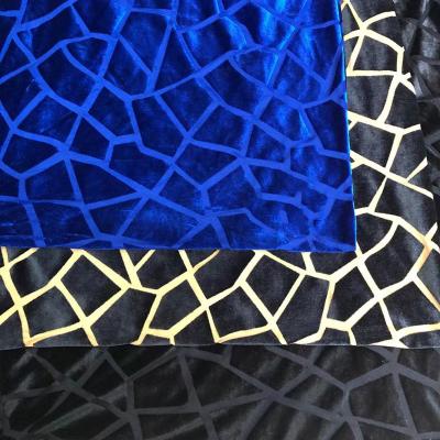 China Animal Flower Pattern Polyester Silk Burnt Out Velvet Velour Fabric for sale