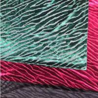 China Animal Flower Pattern Polyester Silk Burnt Out Velvet Velour Fabric for sale