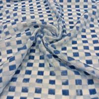 China Metal Glitter Check Knitted Velour Viscose Jacquard Burnt Out Velvet Fabric for sale