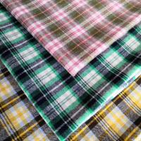 China Check Shirt Yarn Dyed Plaid Cotton Fabric Brushed Tartan Woven for sale