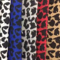 China Red Green Zebra Leopard Tweed Wool Fabric Knitted 150CM Width for sale