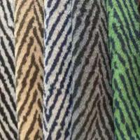 China Red Green Zebra Leopard Tweed Wool Fabric Knitted 150CM Width for sale