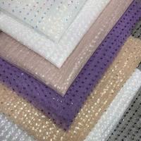 China Love Floral Star Embroidery Beaded Mesh Fabric Glitter Sequins Tulle for sale