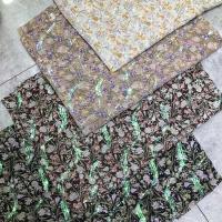 China Floral Chiffon Embroidered Print Sequin Fabric Polyester Glitter for sale