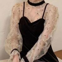 China Embroidered Mesh Textile 3D Gauze Wrinkle Tulle Lace Net Fabric Soft for sale