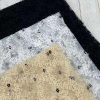 China Embroidered Mesh Textile 3D Gauze Wrinkle Tulle Lace Net Fabric Soft for sale