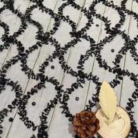 China Embroidered Mesh Textile 3D Gauze Wrinkle Tulle Lace Net Fabric Soft for sale