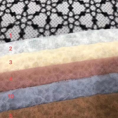 China 180gsm Tulle Net Fabric Fancy Mesh Dot Print Lace Fabric For Dress for sale