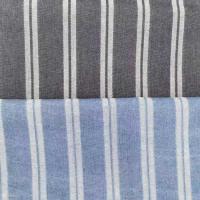 China Yarn Dyed Print Striped Denim Cotton Fabric For Jeans Indigo Blue for sale