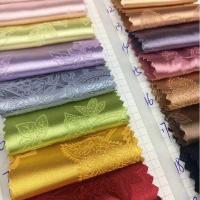 China 150cm Width 180gsm Polyester Jacquard Satin Fabric Textured Floral Printed for sale