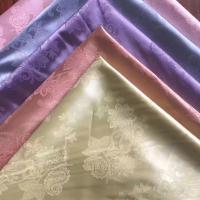 China 150cm Width 180gsm Polyester Jacquard Satin Fabric Textured Floral Printed for sale