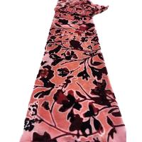 China Fashion Burnout Print Velvet Velour Fabric Anti Static 114cm Width for sale