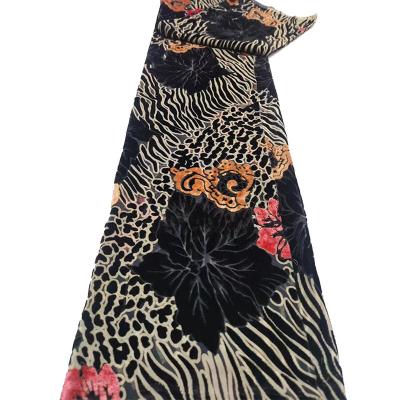 China Fashion Burnout Print Velvet Velour Fabric Anti Static 114cm Width for sale