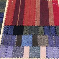 China Plain Cotton Linen Blend Woven Yarn Dyed Stripe Fabric 140gsm Organic for sale