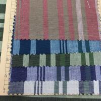 China Plain Cotton Linen Blend Woven Yarn Dyed Stripe Fabric 140gsm Organic for sale