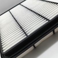 China 17801-11130 Engine Air Filter Fits Toyota Prado 1GD Diesel Engine, Cross Ref A1532, 270×218×67mm White Pleated Paper with Black Plastic Housing, OE Standard & Easy Installation for sale