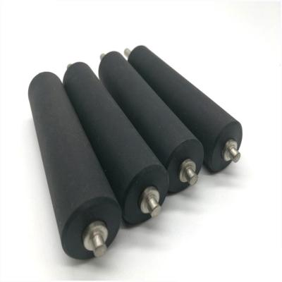 China China Polyurethane pu rubber covered rubber feed roller for paper making machine price for sale