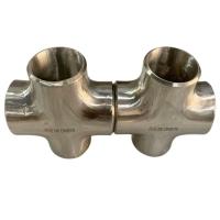 China 4 Way Titanium Pipe Fittings Titanium Tube Fittings ASME B16.9 Rade 5  For Medical for sale