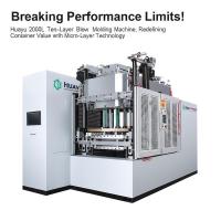 China Huayu 2000L Ten-Layer Blow Molding Machine with 3000 kN Clamping Force, 470kw Total Power, and Micro-Layer Technology for sale