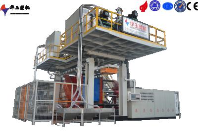 China Huayu 20000L Single-Layer Blow Molding Machine with 7200 kN Clamping Force and 1400 kg/h Plasticizing Capacity for Ultra-Large Thick-Walled Containers for sale