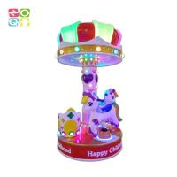 China Carousel Merry Go Round Kiddie Ride 3 Seats For Indoor Amusement Park for sale