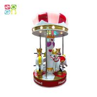 China Carousel Merry Go Round Kiddie Ride 3 Seats For Indoor Amusement Park for sale
