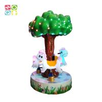 China Tree Shape 3 Player Merry Go Round Carousel For Entertainment Arcade Game for sale