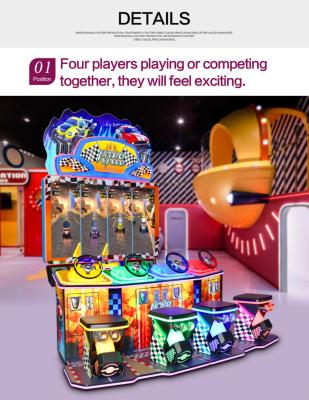 China 800W Electric Car Racing Arcade Game Machines With 4 Players Seater for sale