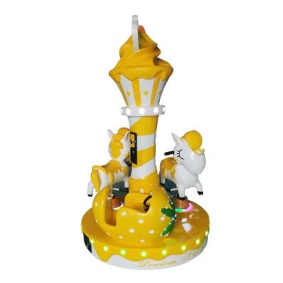China Merry Go Round Kiddie Ride Game Machine Coin Operated For 3 Players for sale