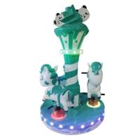 China Merry Go Round Kiddie Ride Game Machine Coin Operated For 3 Players for sale