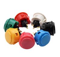 China Snap In 2 Pin Arcade Machine Accessories , Green Red Sanwa Arcade Button for sale