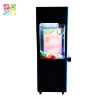China Old School Smart Doll Crane Machine Full Metal Cabinet Black Claw Crane Machine With Extra Prize Locker for sale