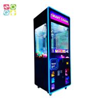 China Old School Smart Doll Crane Machine Full Metal Cabinet Black Claw Crane Machine With Extra Prize Locker for sale