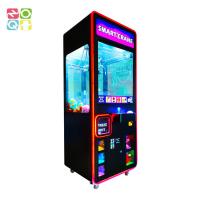 China Old School Smart Doll Crane Machine Full Metal Cabinet Black Claw Crane Machine With Extra Prize Locker for sale