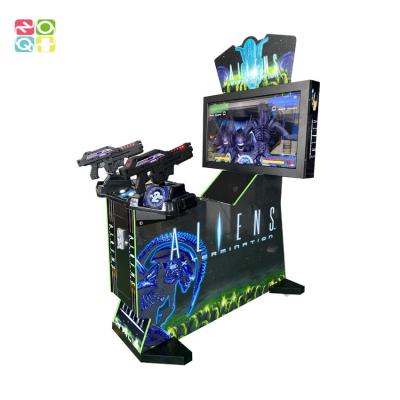 China English Version Coin Op Aliens Shooting Arcade Machine 42 Inch Screen With 3 Game for sale