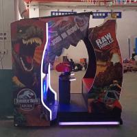 China Coin Operated Video Arcade Game Machine Shooting Gun Jurassic Park Games With Dynamic Platform for sale
