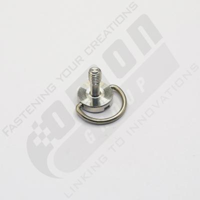 China Fasteners Screw M4x13.5 Flat Round Head Slot combined with C Ring ideal for precision engineering and equipment maintenance（OM.SC.SS.3900） for sale