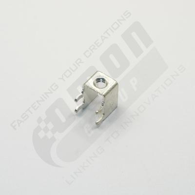 China stamping parts engineered for pcb terminal applications sized 115 by 112 by 85 millimeters featuring m4 mounting screws(OM.SM.BR.0308) for sale