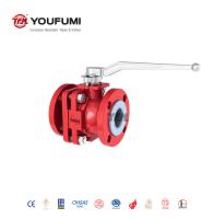 China Full Lined PFA Lined Ball Valve JIS Standard Flanged For Acid Chemical Fluid for sale