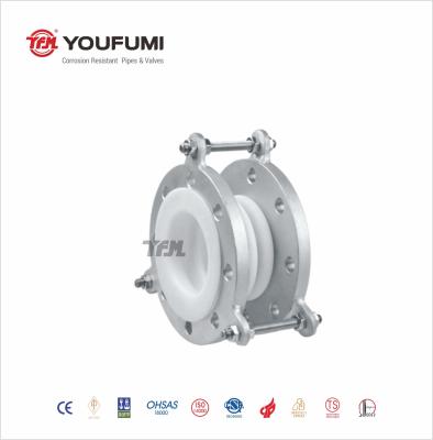 China Bellows Type PTFE Lined Expansion Joint 6 inch Carbon Steel With A105 Flange for sale