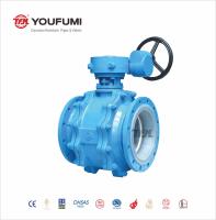 China RF PFA Lined Valves , 3 Pieces Corrosion Resistant Ball Valve Pneumatic Powered for sale