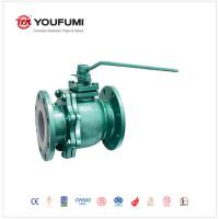 China PFA FEP Lined Side Entry Smooth Face Zero Leakage Manual Ball Valve for sale
