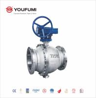 China Medium Pressure CF3M Ball Valve ,  Corrosion Proof Flanged Floating Ball Valve for sale