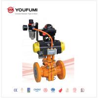 China Midsplit WCB Ball Valve , ANSI PFA 2 Piece Body Ball Valve Silicone Chemical Use for sale