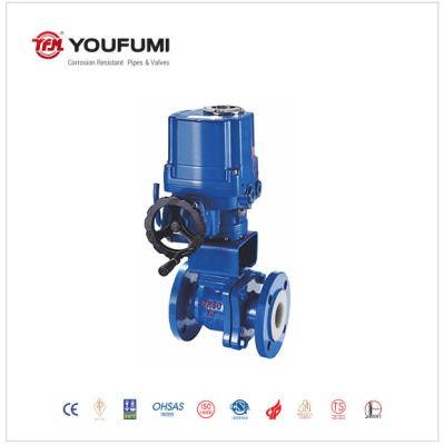 China Shutoff Bubble Tight PFA Lined Ball Valve Stainless Steel For PVC for sale