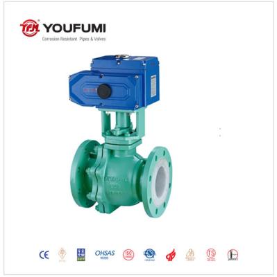 China Low Pressure PFA Lined Ball Valve Anti Blowout Stem Design ANSI Standard for sale