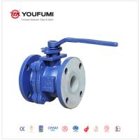 China PFA FEP Lined Ball Valve , PN16 DN80 Power Plant Valve For Pharmaceutical for sale
