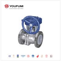China Electric Flanged PFA Lined Ball Valve full lined 150LBS 6Inch For Petrochemical for sale
